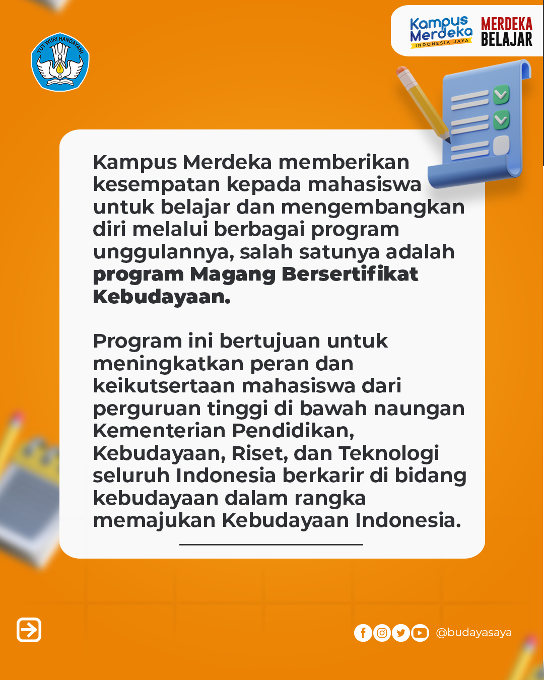 Kemendikbudristek Luncurkan Program Magang Bersertifikat Kebudayaan